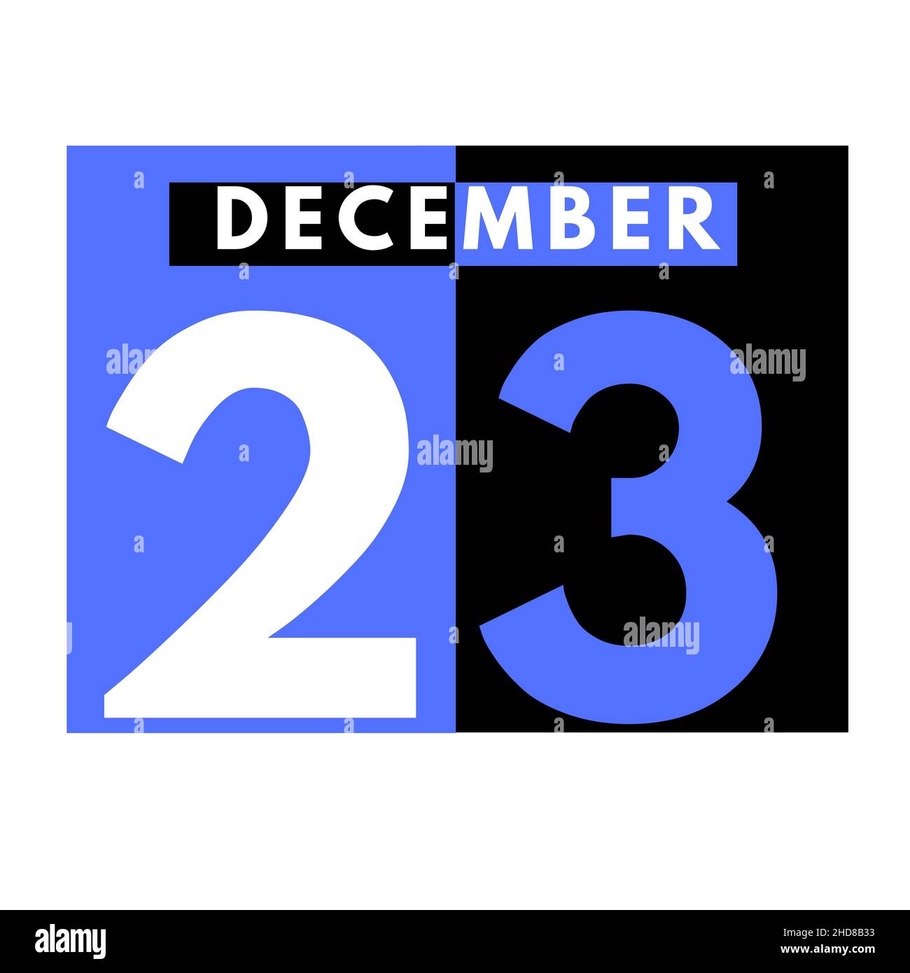 December 23 . Modern daily calendar icon .date ,day, month .calendar ...