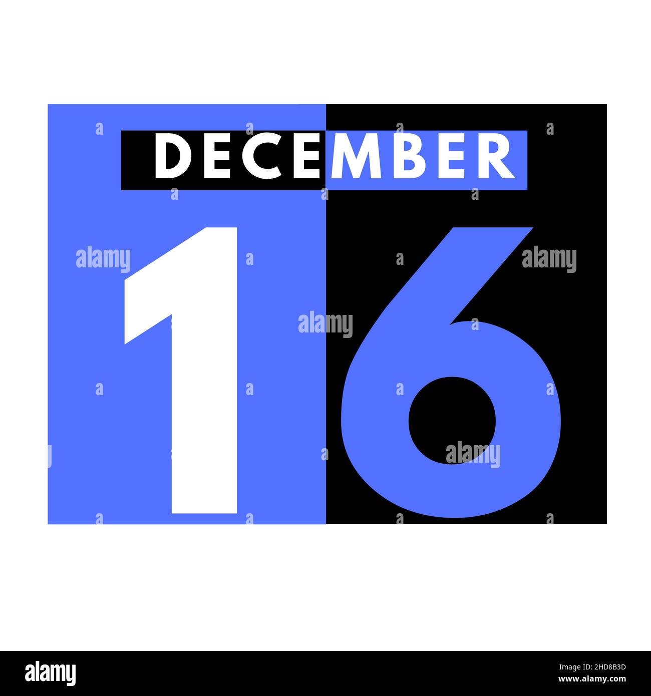 December 16 . Modern daily calendar icon .date ,day, month .calendar ...