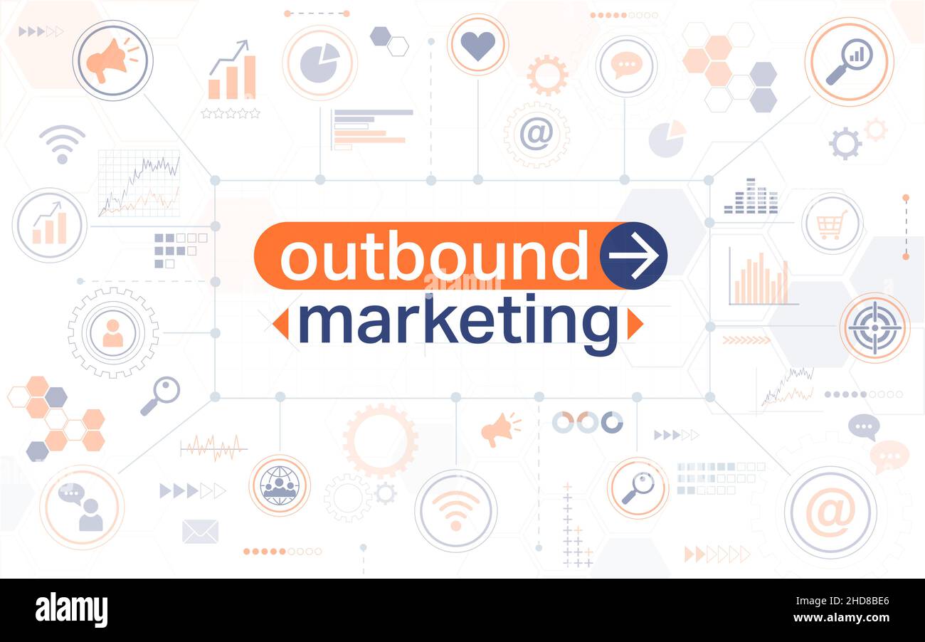 Outbound marketing horizontal web banner Stock Vector Image & Art - Alamy
