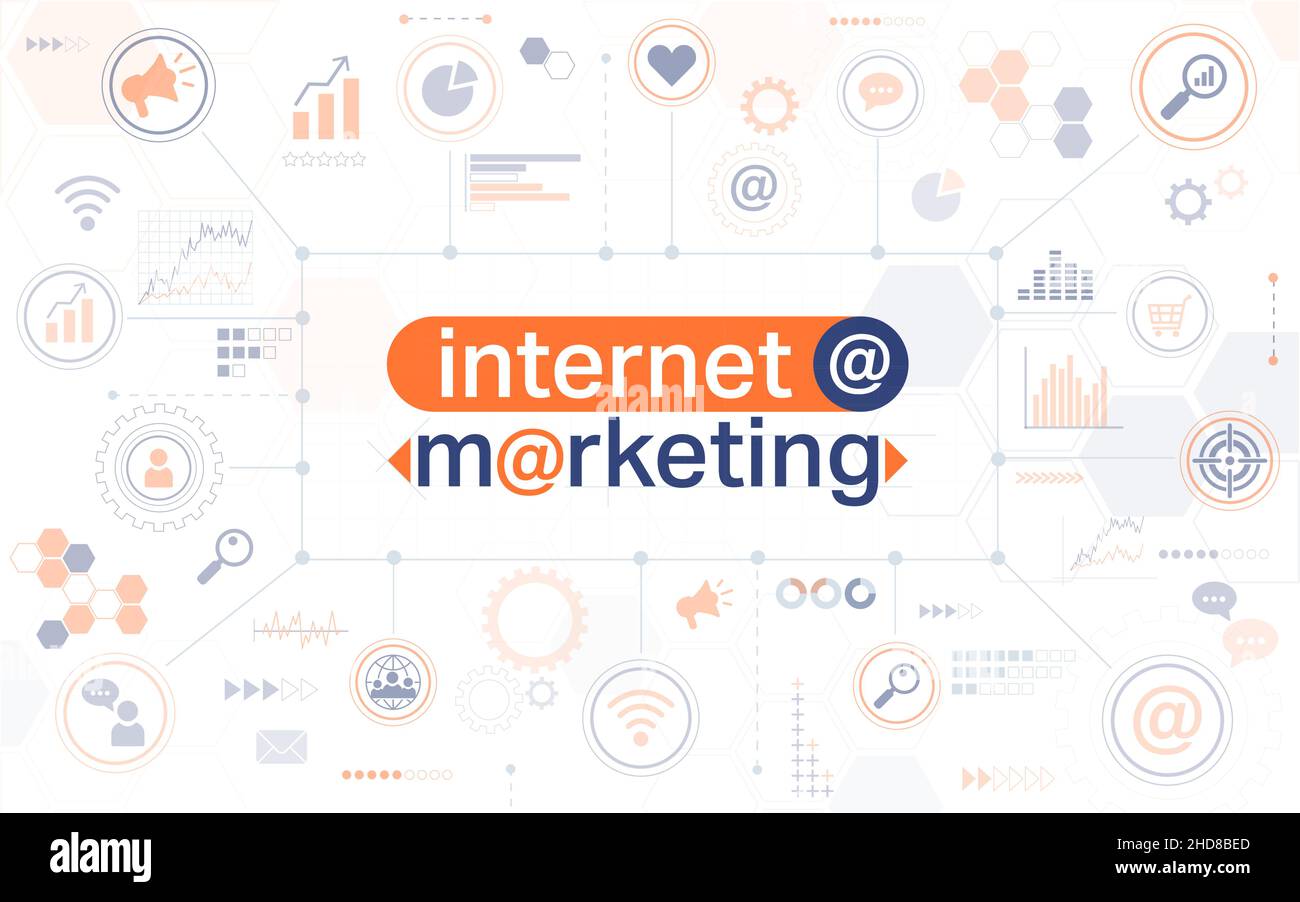 Internet marketing horizontal web banner Stock Vector Image & Art - Alamy