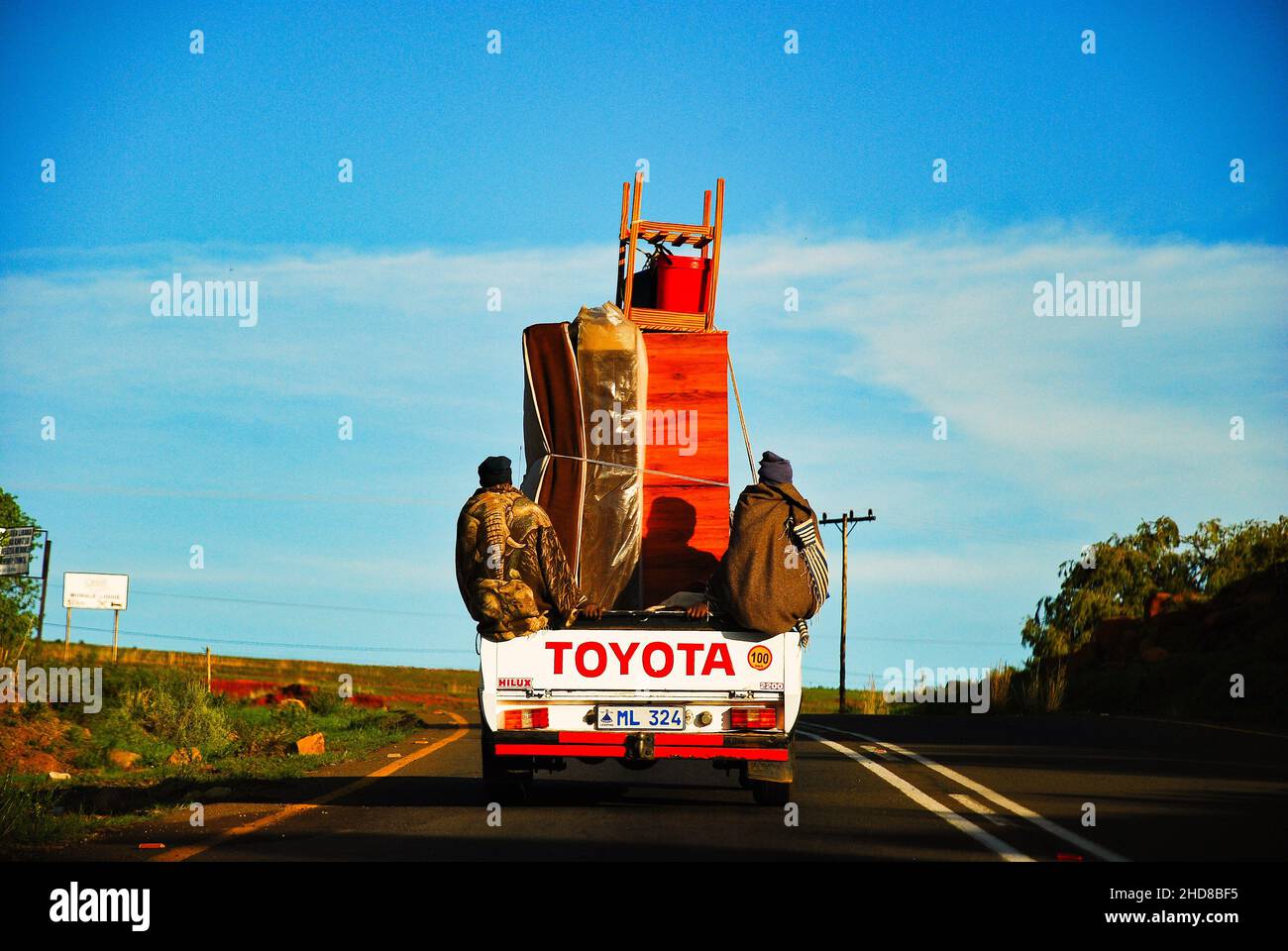 Traditional funny transport you can see in Lesotho Stock Photo - Alamy