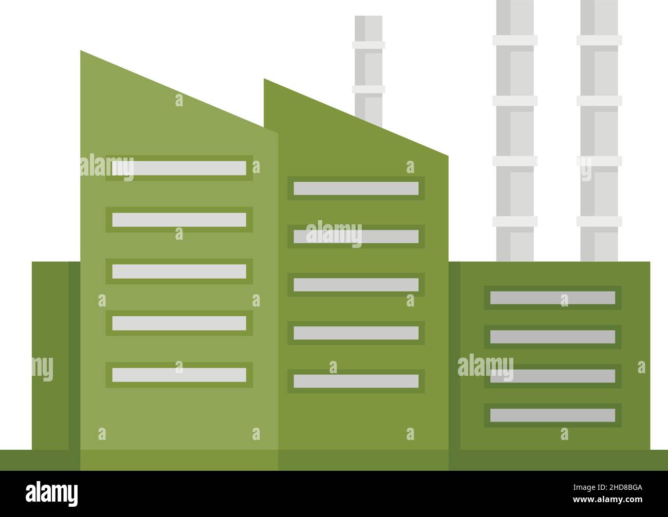 Eco recycle factory icon. Flat illustration of eco recycle factory ...