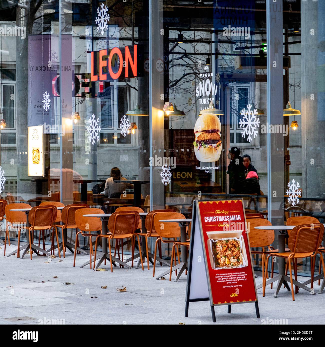 London England UK January 02 2022, Leon Fast Food Restaurant Southbank ...