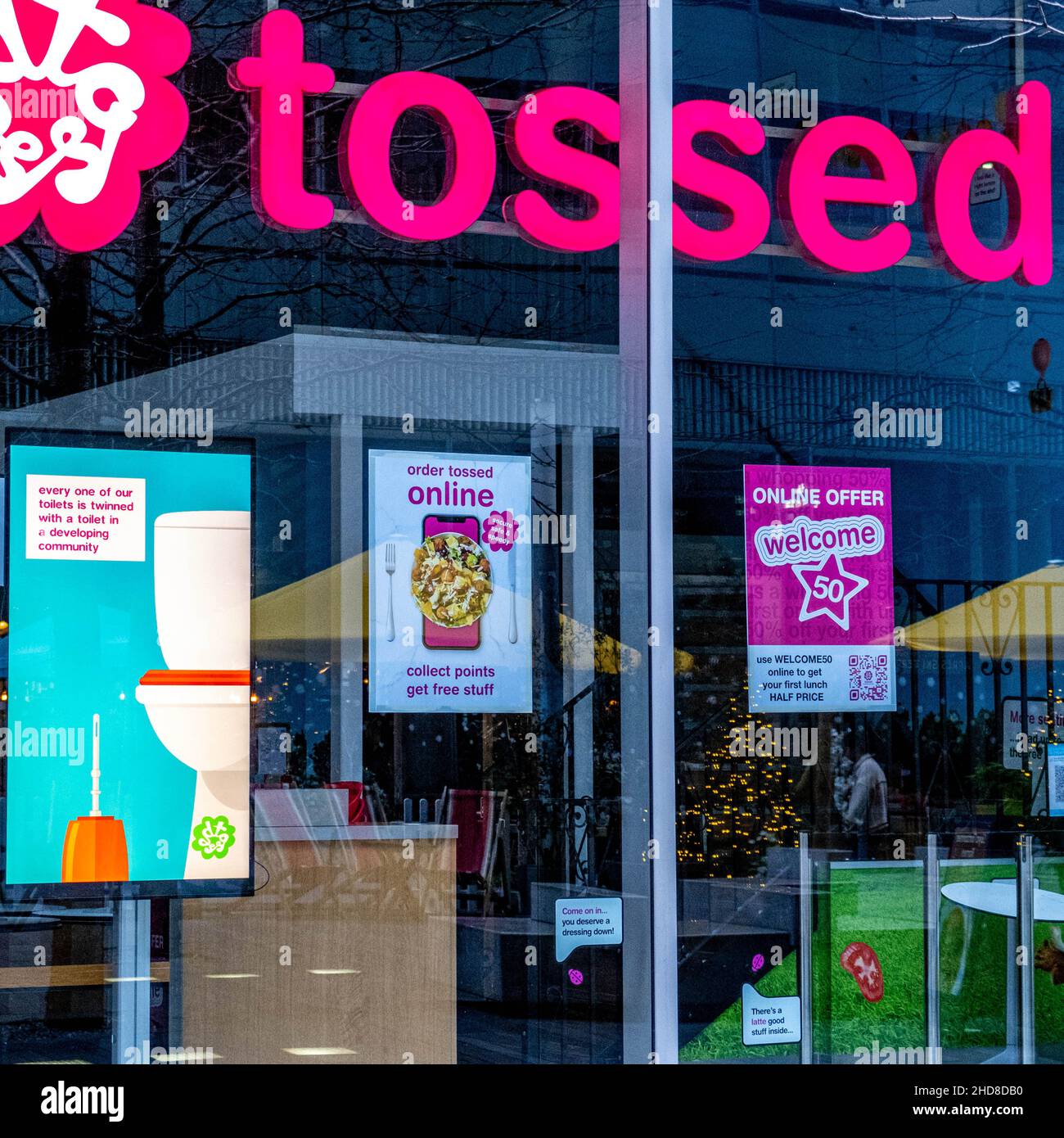 London England UK January 02 2022, Tossed Fast Food Salad Restaurant ...