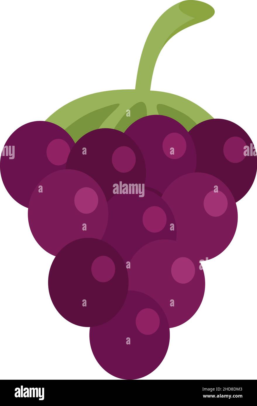 Grapes icon. Flat illustration of grapes vector icon isolated on white background Stock Vector ...