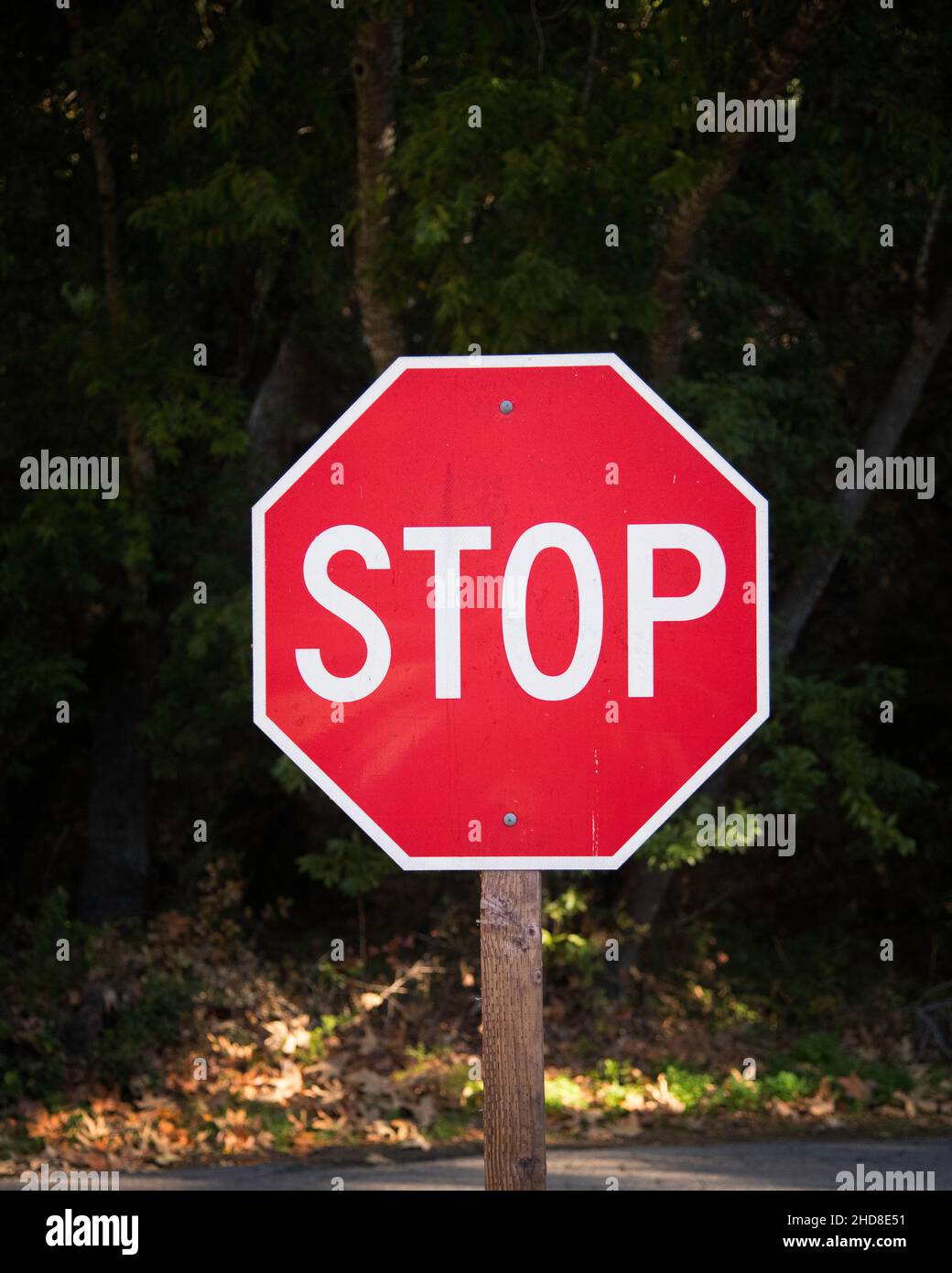 A close up of a stop sign in Big Sur, CA Stock Photo - Alamy