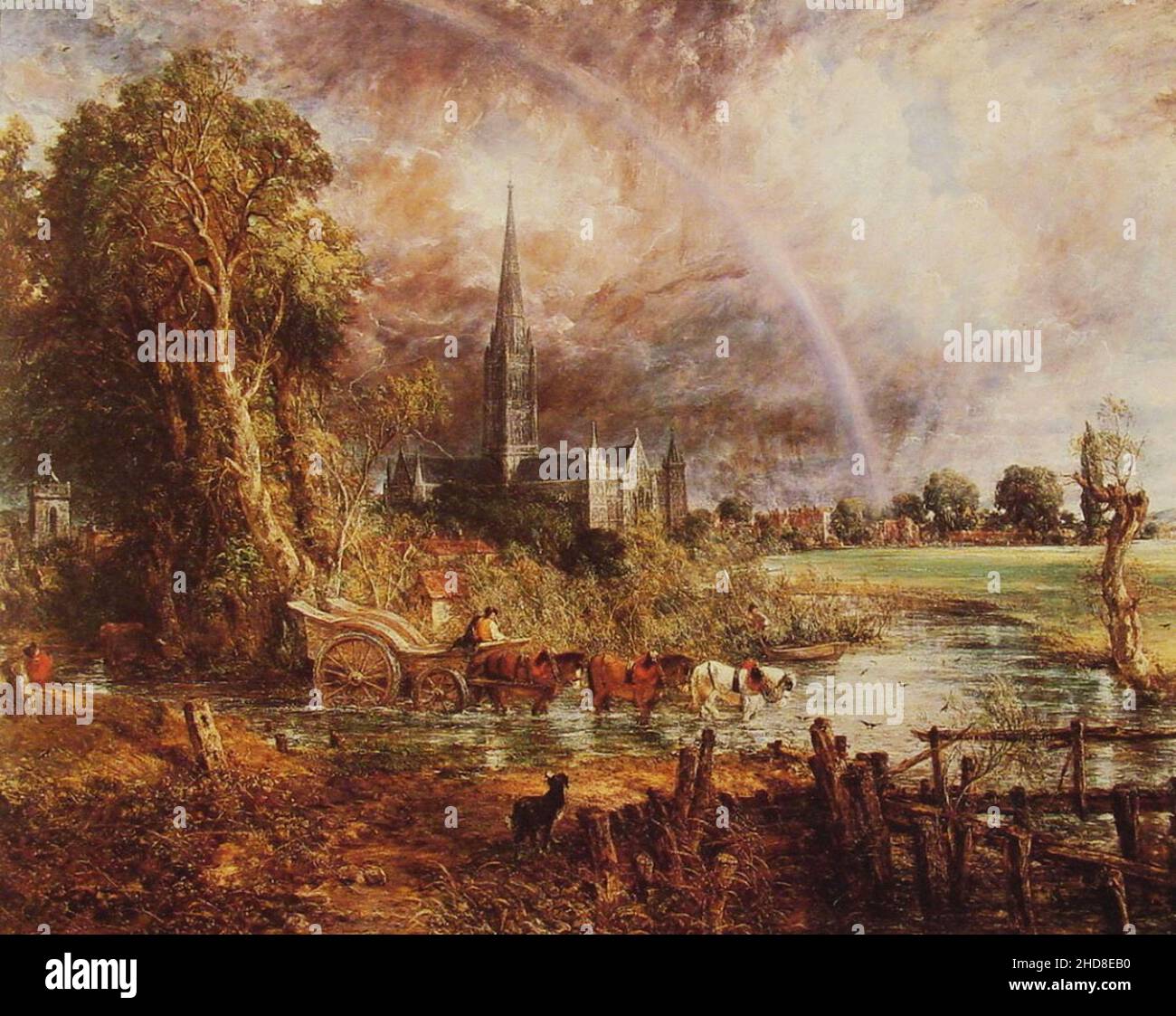 Vintage painting art by John Constable Stock Photo - Alamy