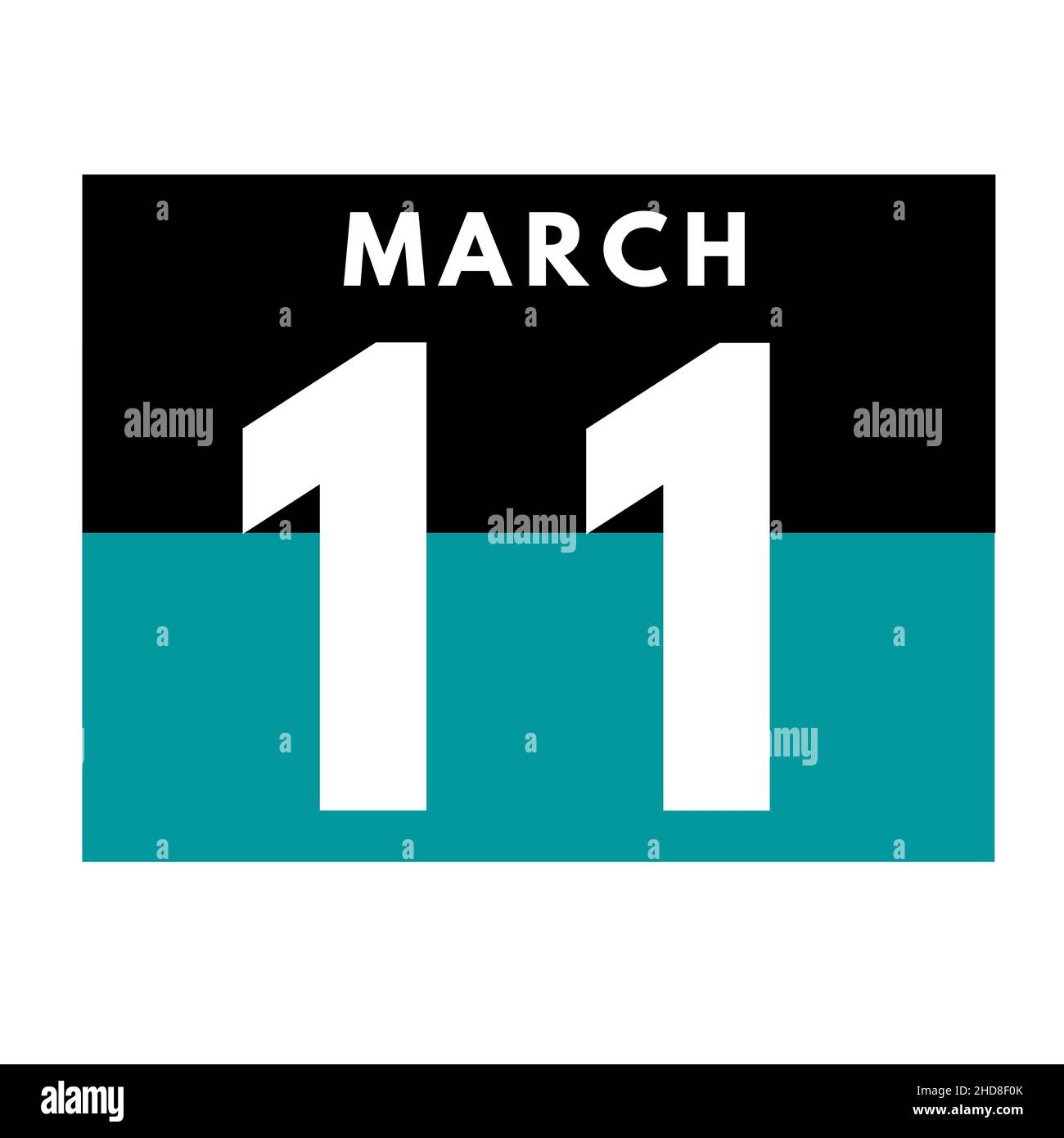 March 11 . Flat daily calendar icon .date ,day, month .calendar for the ...