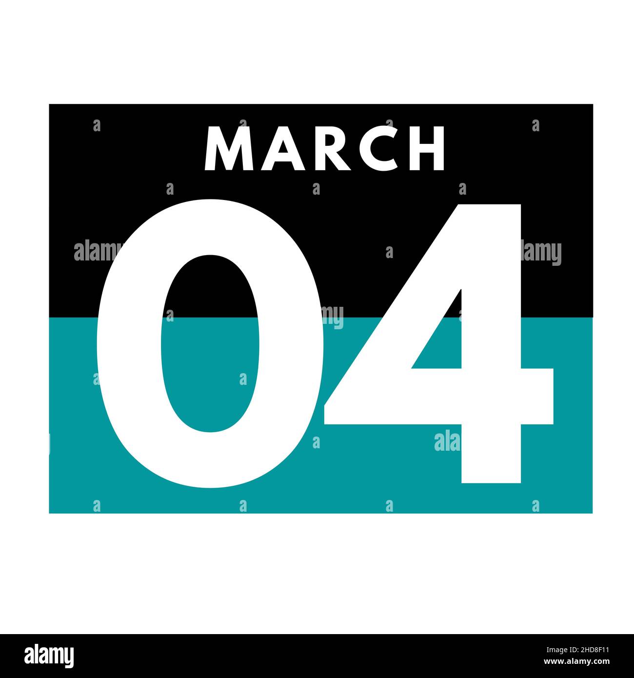 March 4 . Flat daily calendar icon .date ,day, month .calendar for the ...