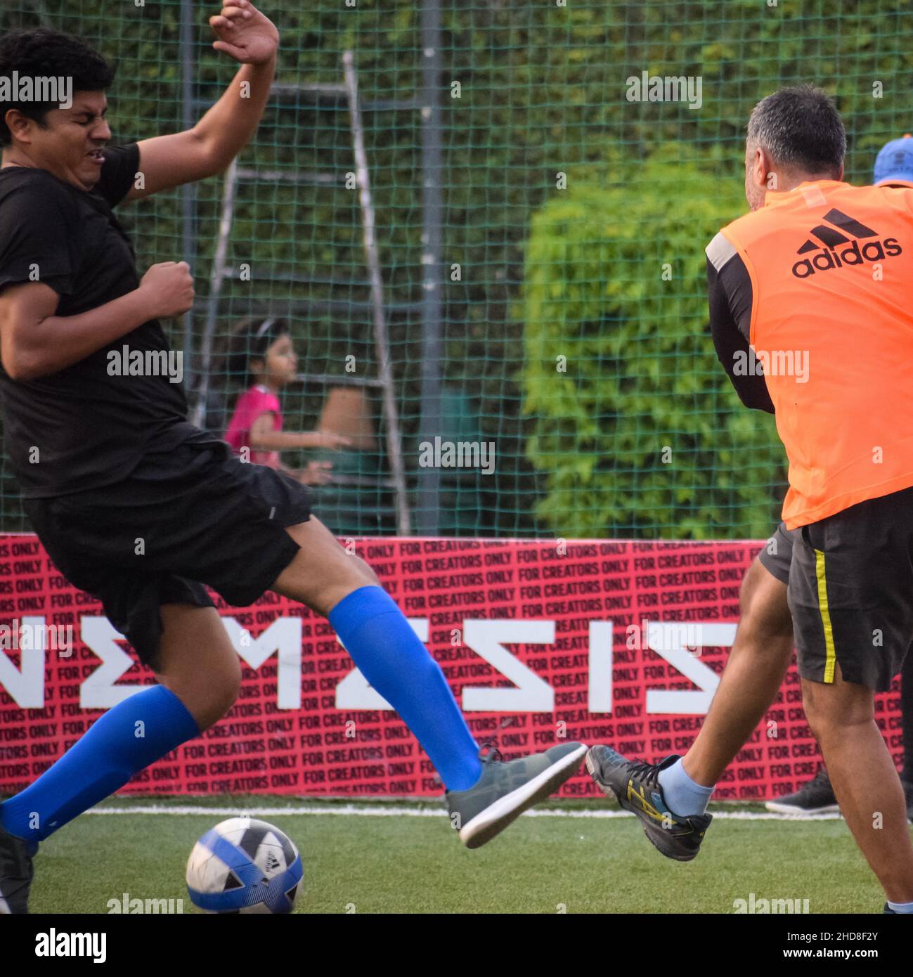 New Delhi, India - July 01 2018: Footballers of local football team ...