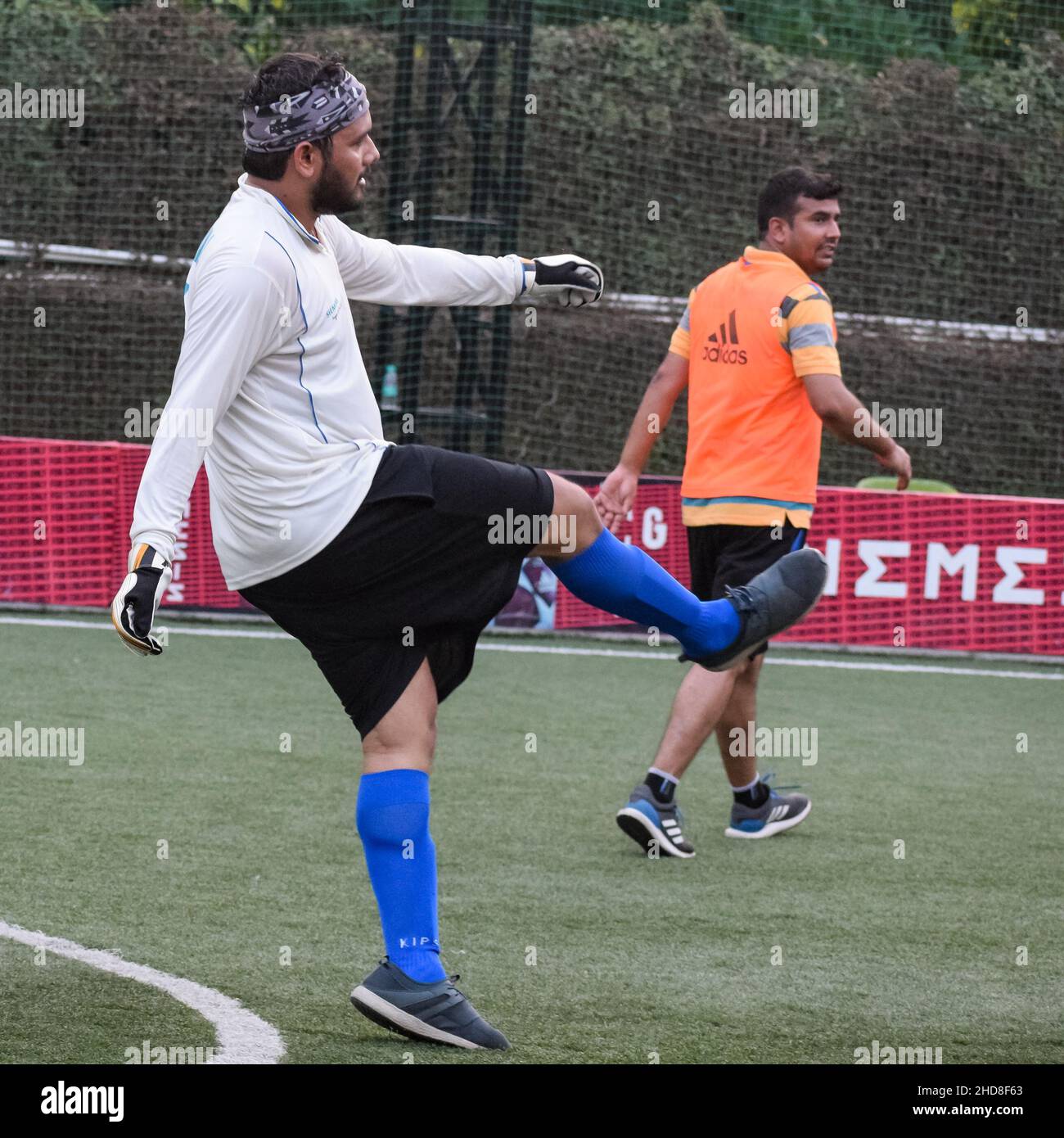 New Delhi, India - July 01 2018: Footballers of local football team ...