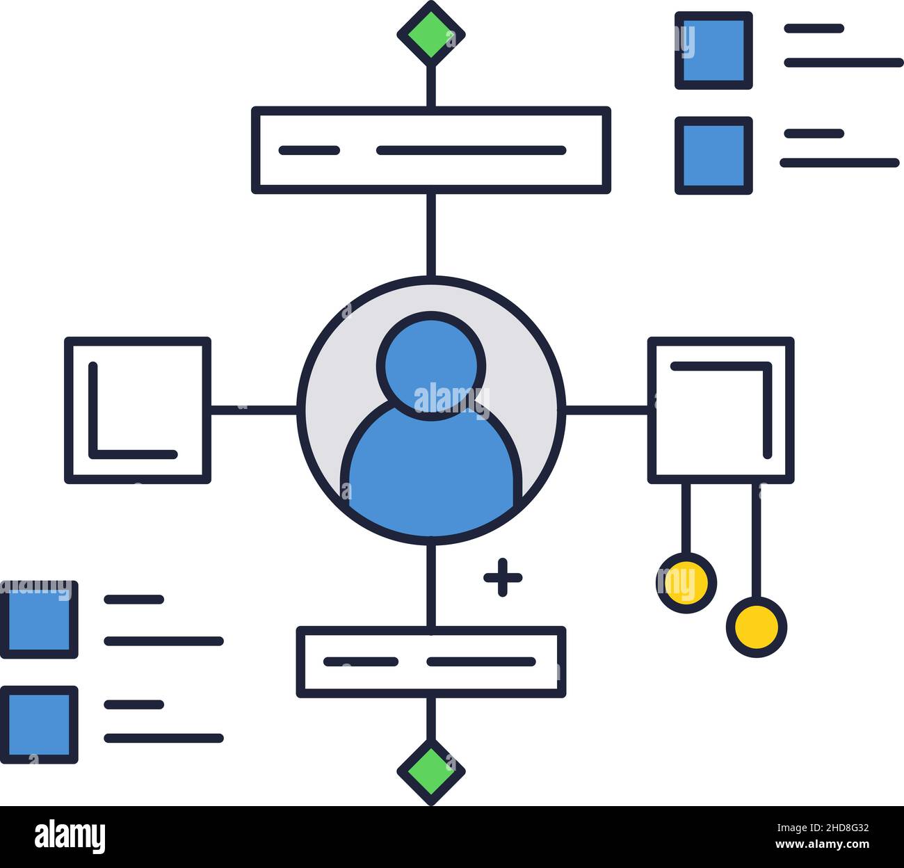 Work flow icon productivity process tech vector Stock Vector Image ...