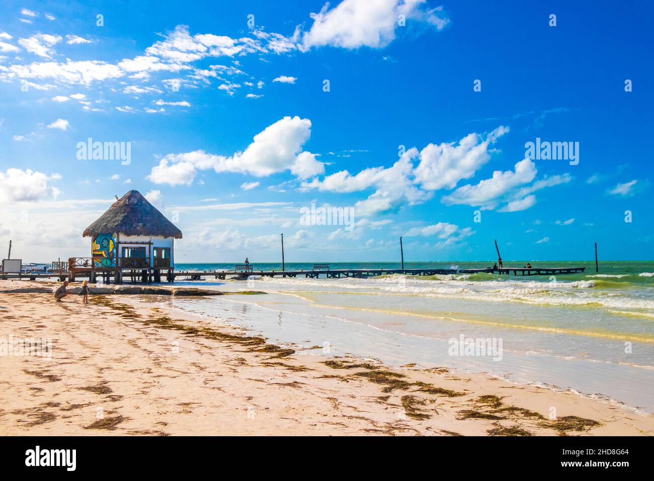 Holbox Mexico 21. December 2021 Panorama landscape view on beautiful ...