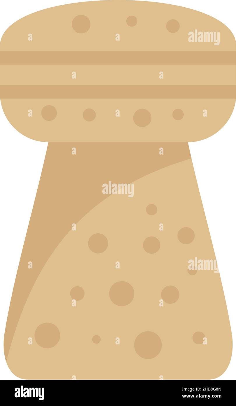 Cork icon. Flat illustration of cork vector icon isolated on white ...