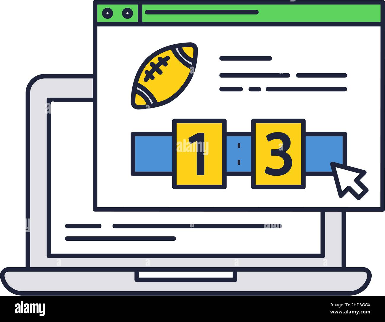 Football sport score online screen icon vector Stock Vector Image & Art ...