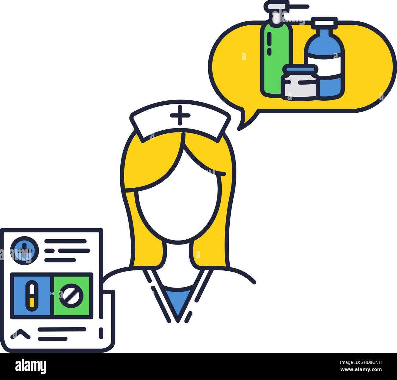Medication delivery icon Stock Vector Images - Alamy