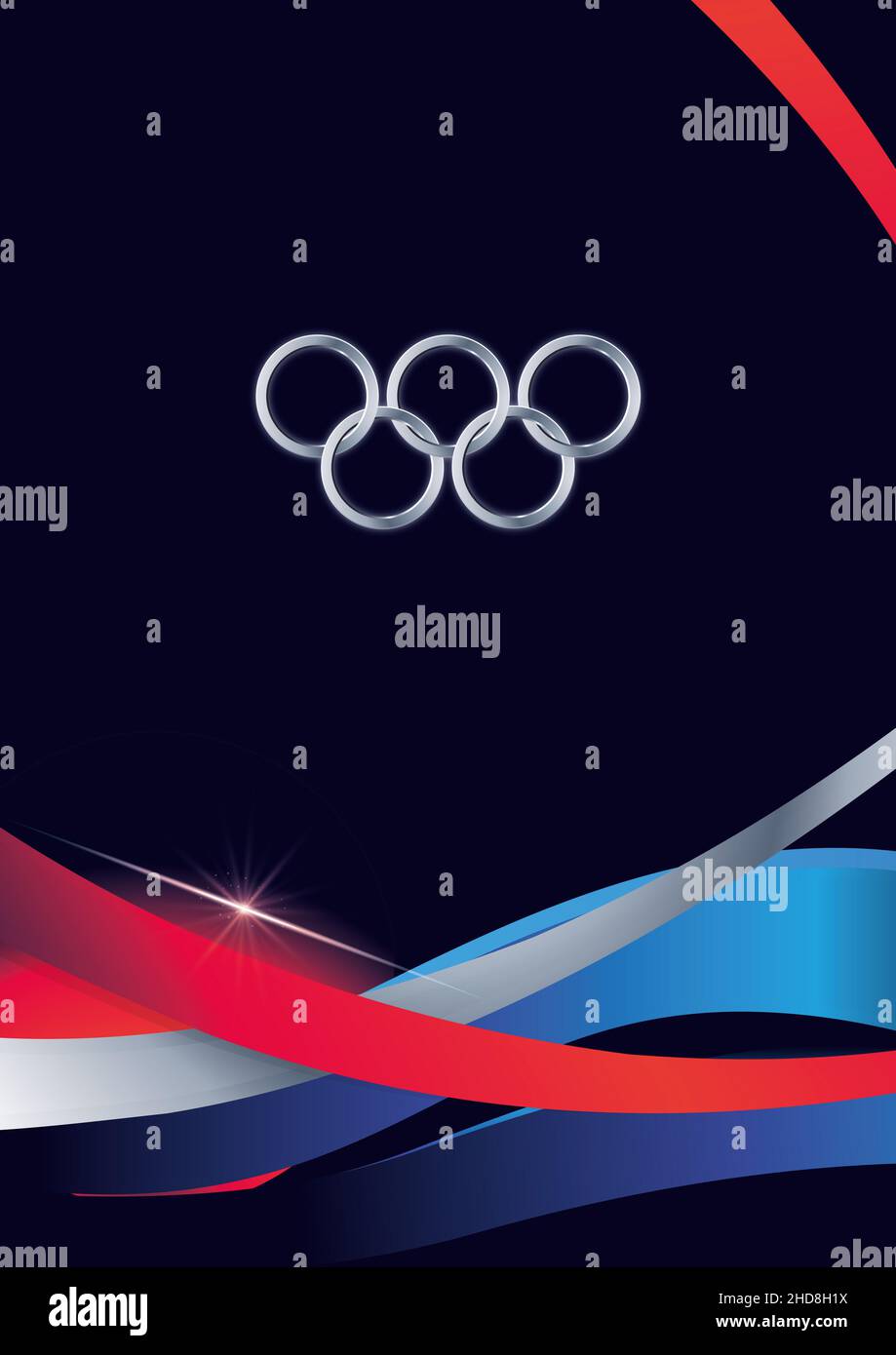 Olympic Games Background and Ribbons Illustration Stock Photo - Alamy