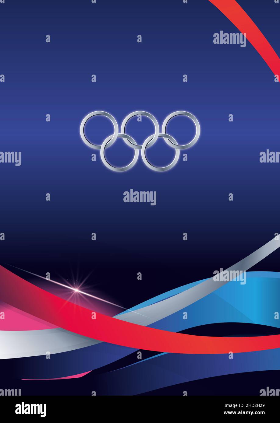 Olympic Games Background and Ribbons Illustration Stock Photo - Alamy