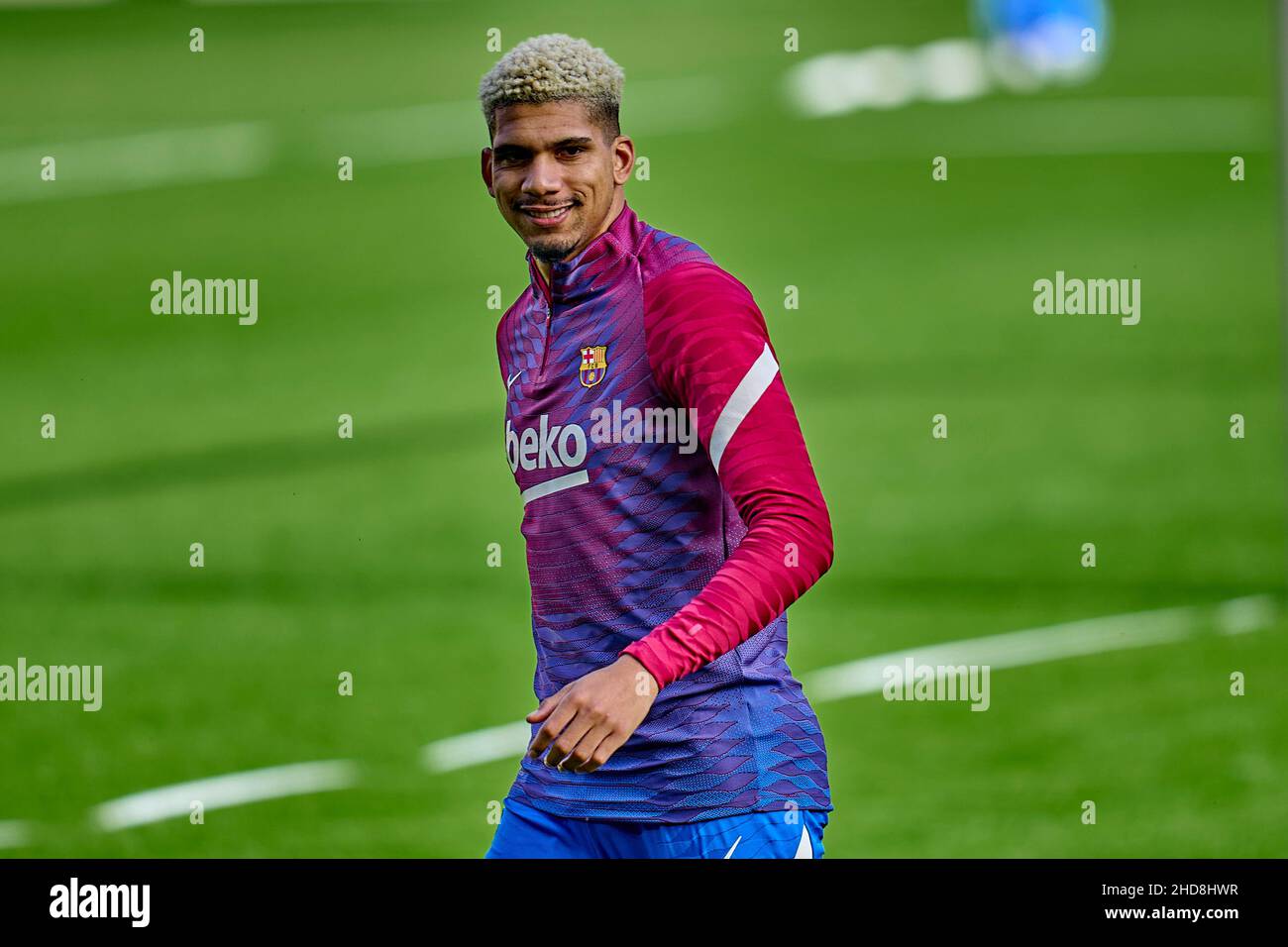 Ronald Araujo of FC Barcelona during training season at Camp Nou ...