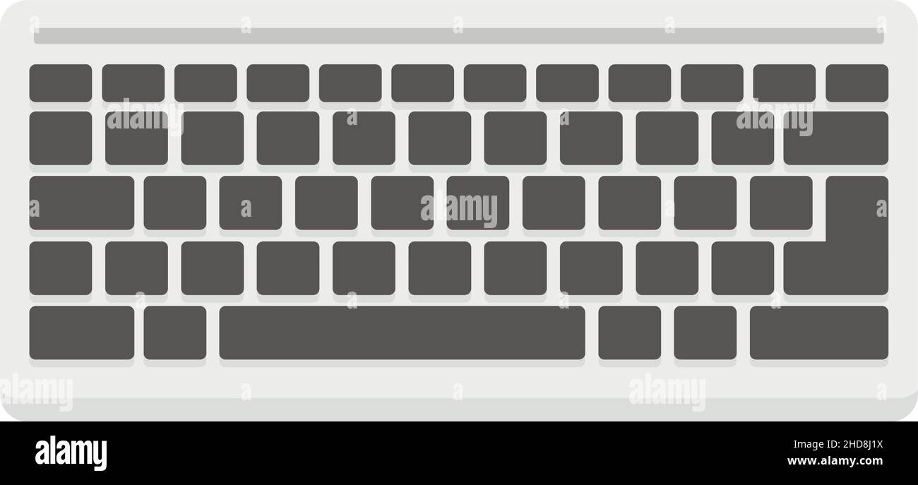Hardware keyboard icon. Flat illustration of hardware keyboard vector ...