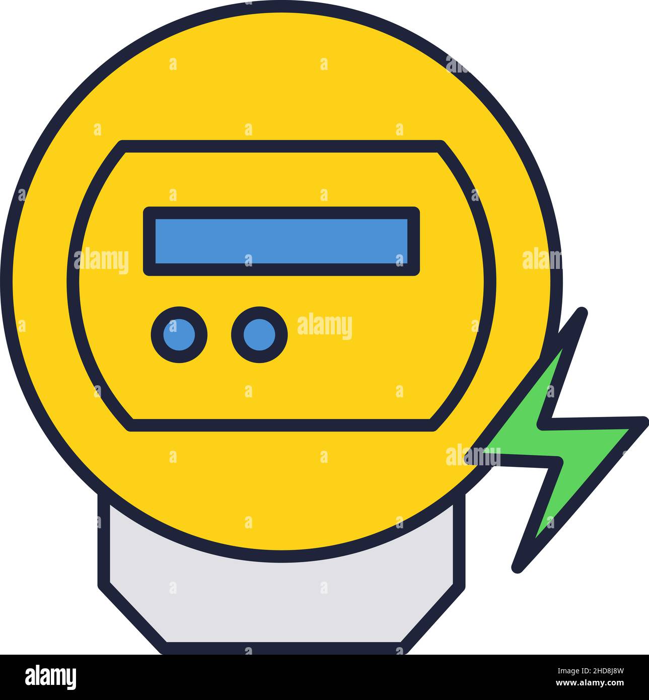 Smart meter readout Stock Vector Images - Alamy