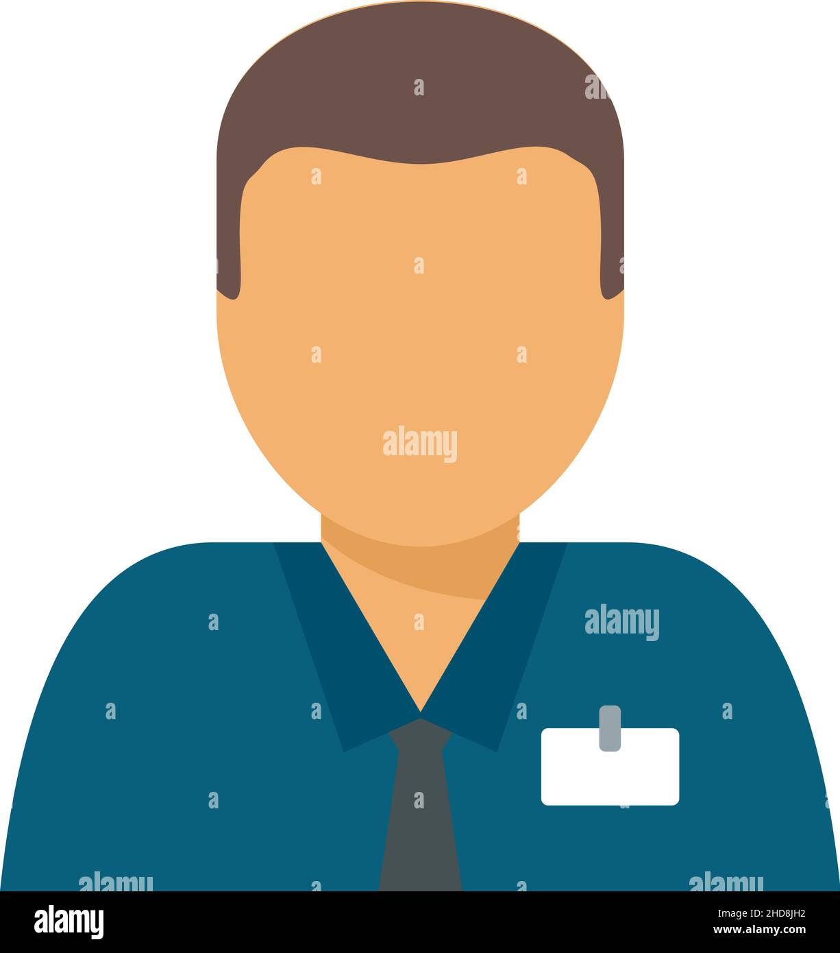 Office manager man icon. Flat illustration of office manager man vector ...