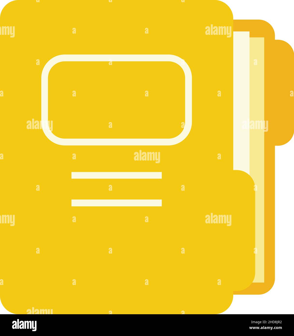 Office manager plan folder icon. Flat illustration of office manager ...