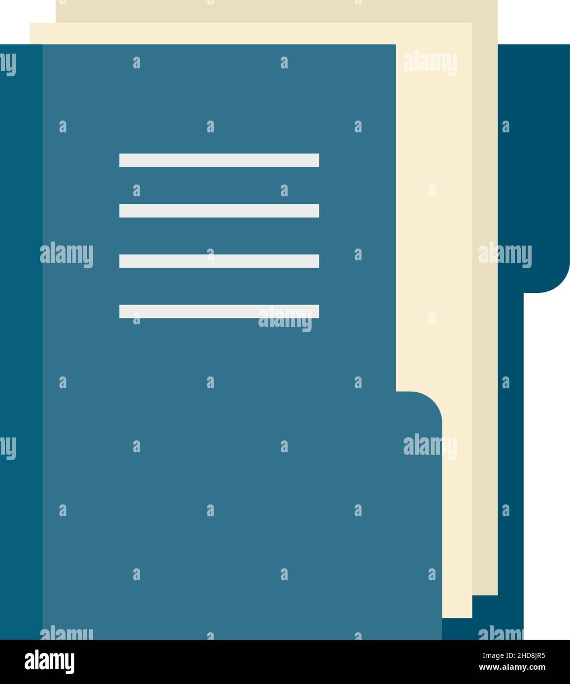 Office manager doc folder icon. Flat illustration of office manager doc ...