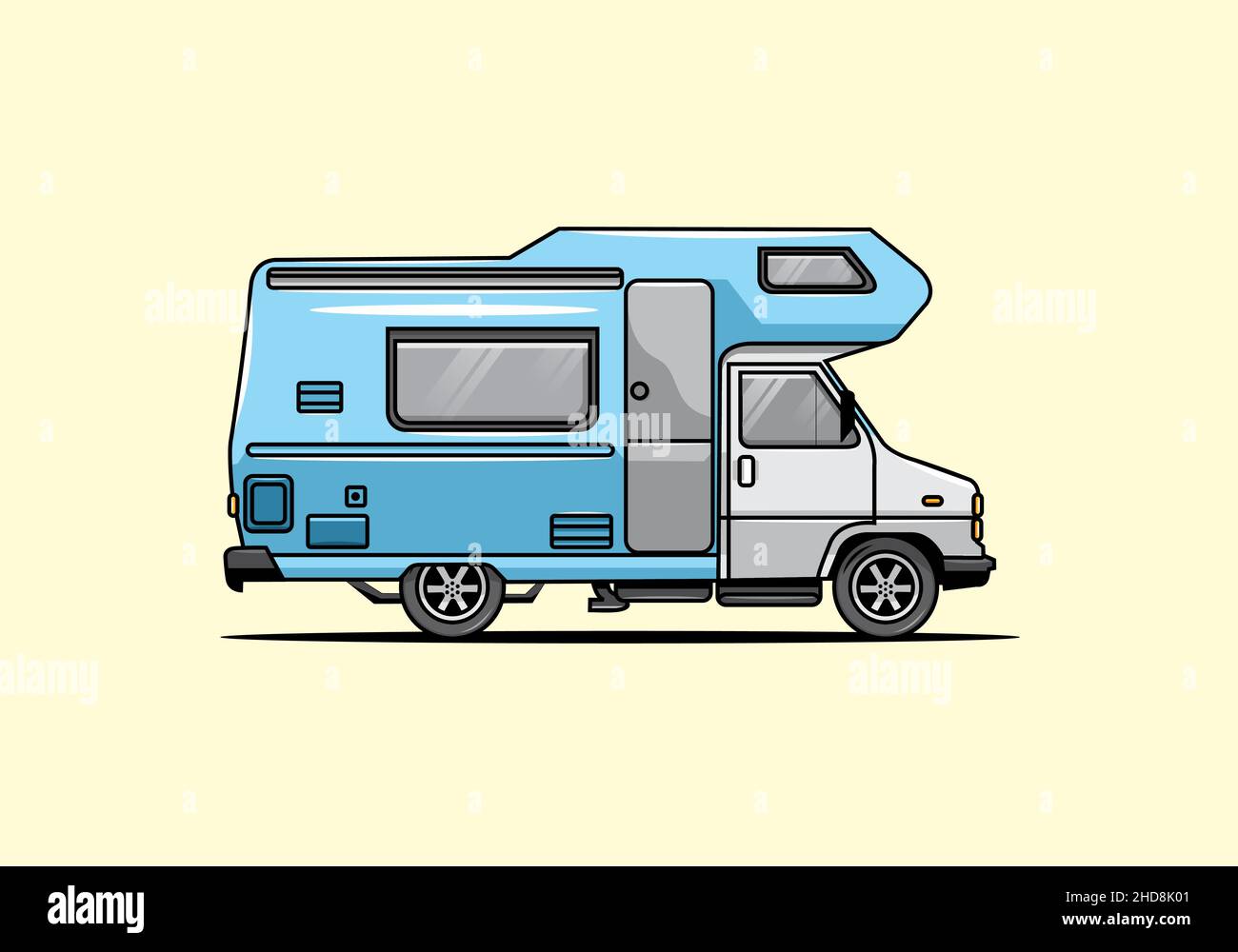 Blue color of RV campervan design Stock Vector Image & Art - Alamy