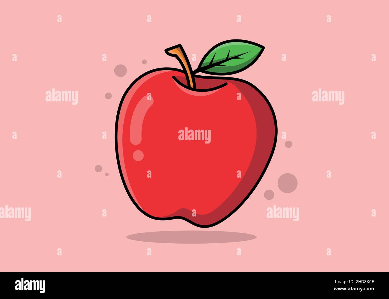 Red color of apple fruit illustration design Stock Vector Image & Art ...