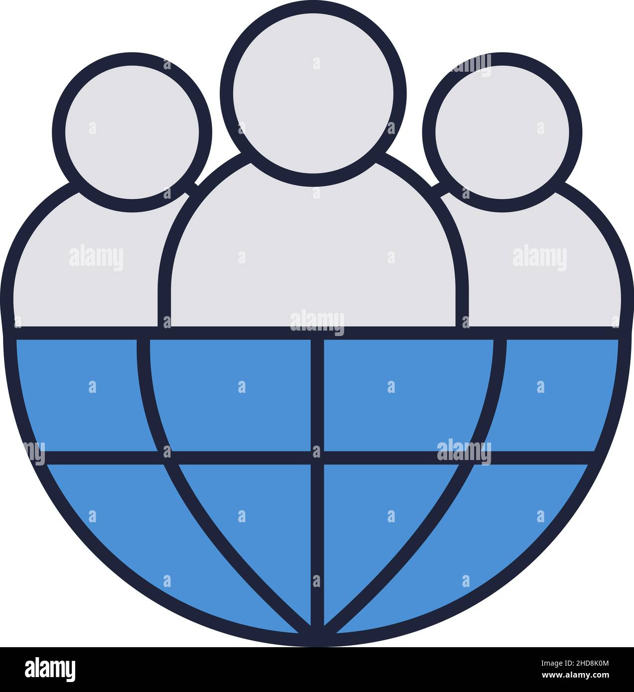 Global team icon world globe and people vector Stock Vector Image & Art ...