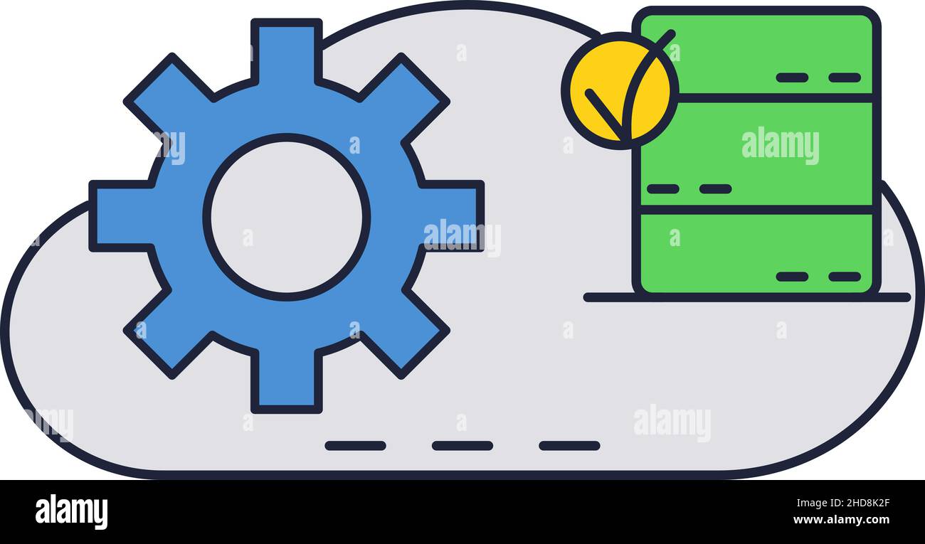 Cloud technology icon data storage manage vector Stock Vector Image ...