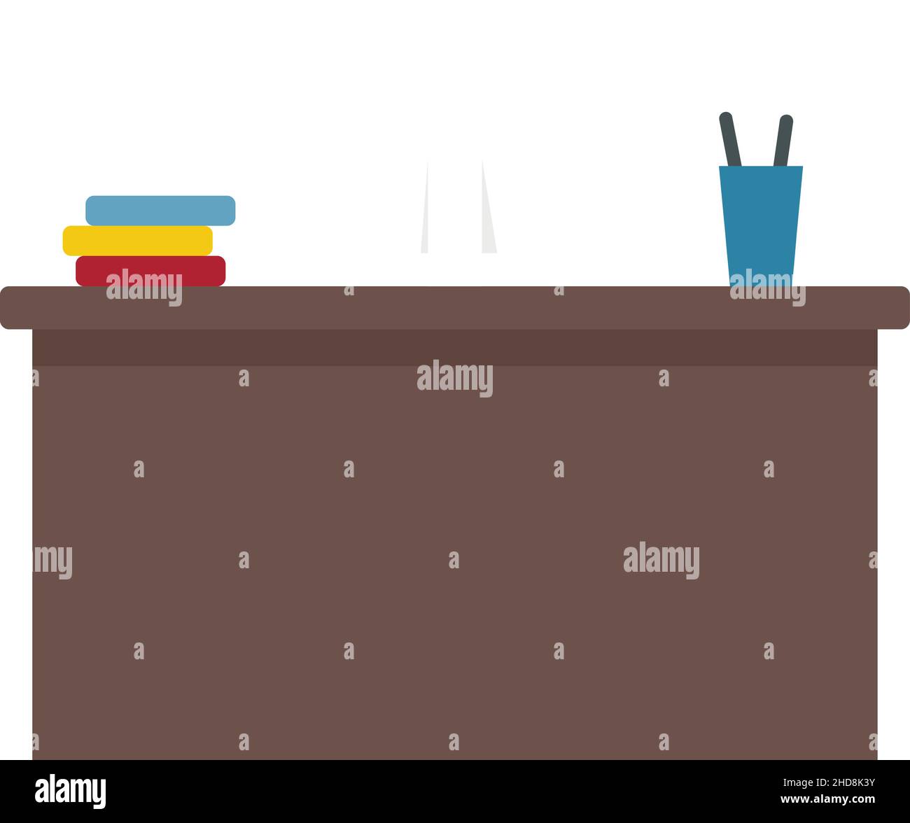 Office manager desktop icon. Flat illustration of office manager ...