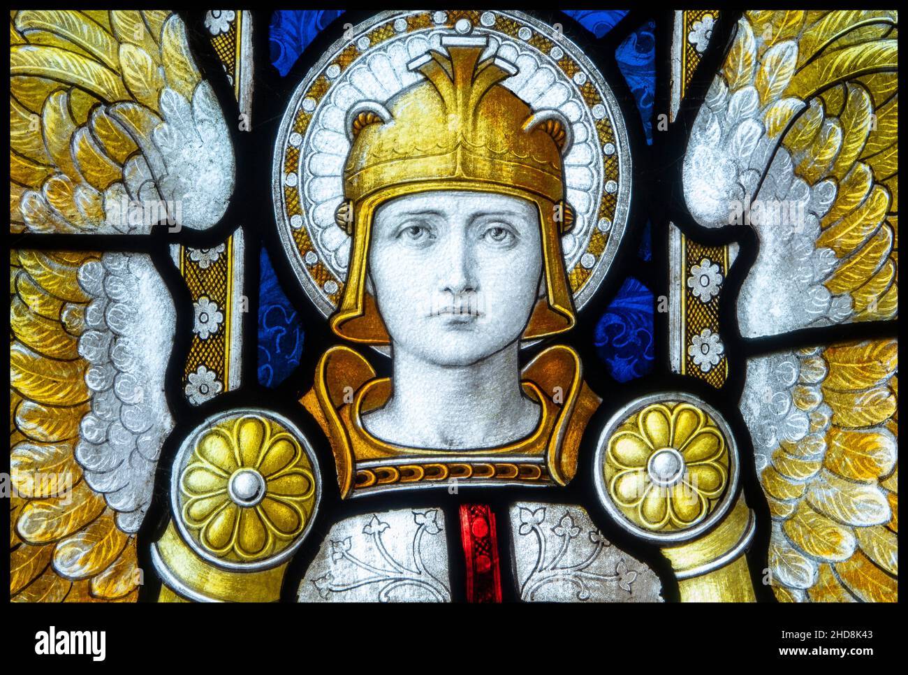 Stained glass windows, St Edmund, at the Church of St Michael and All ...