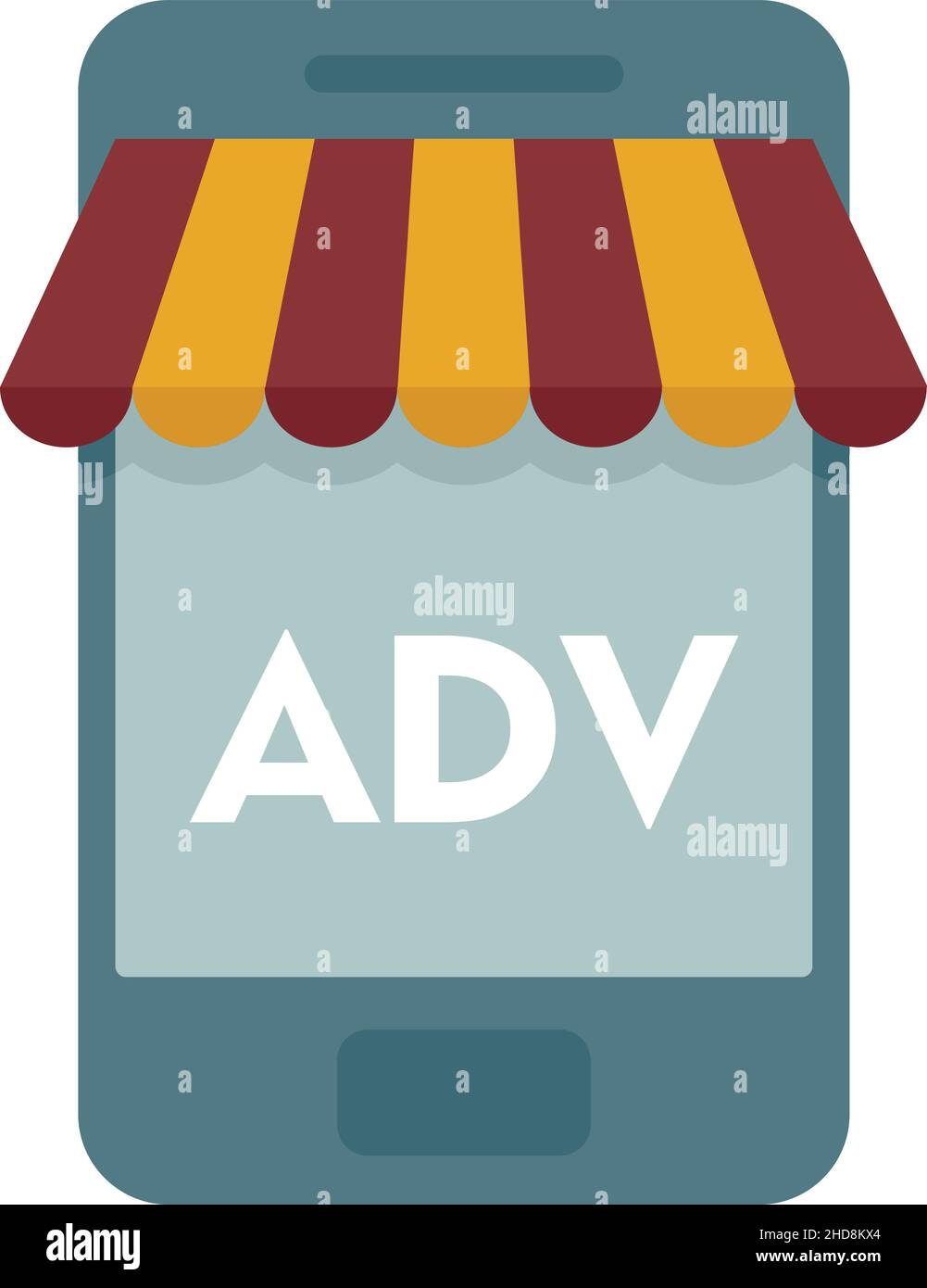 ADV marketing icon. Flat illustration of ADV marketing vector icon ...