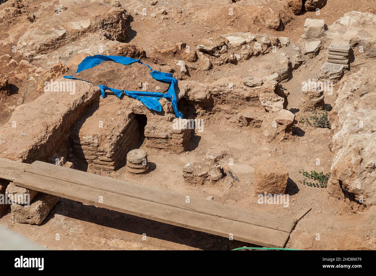 Ruins of an ancient building in Turkey, Ancient stones of the excavated ...
