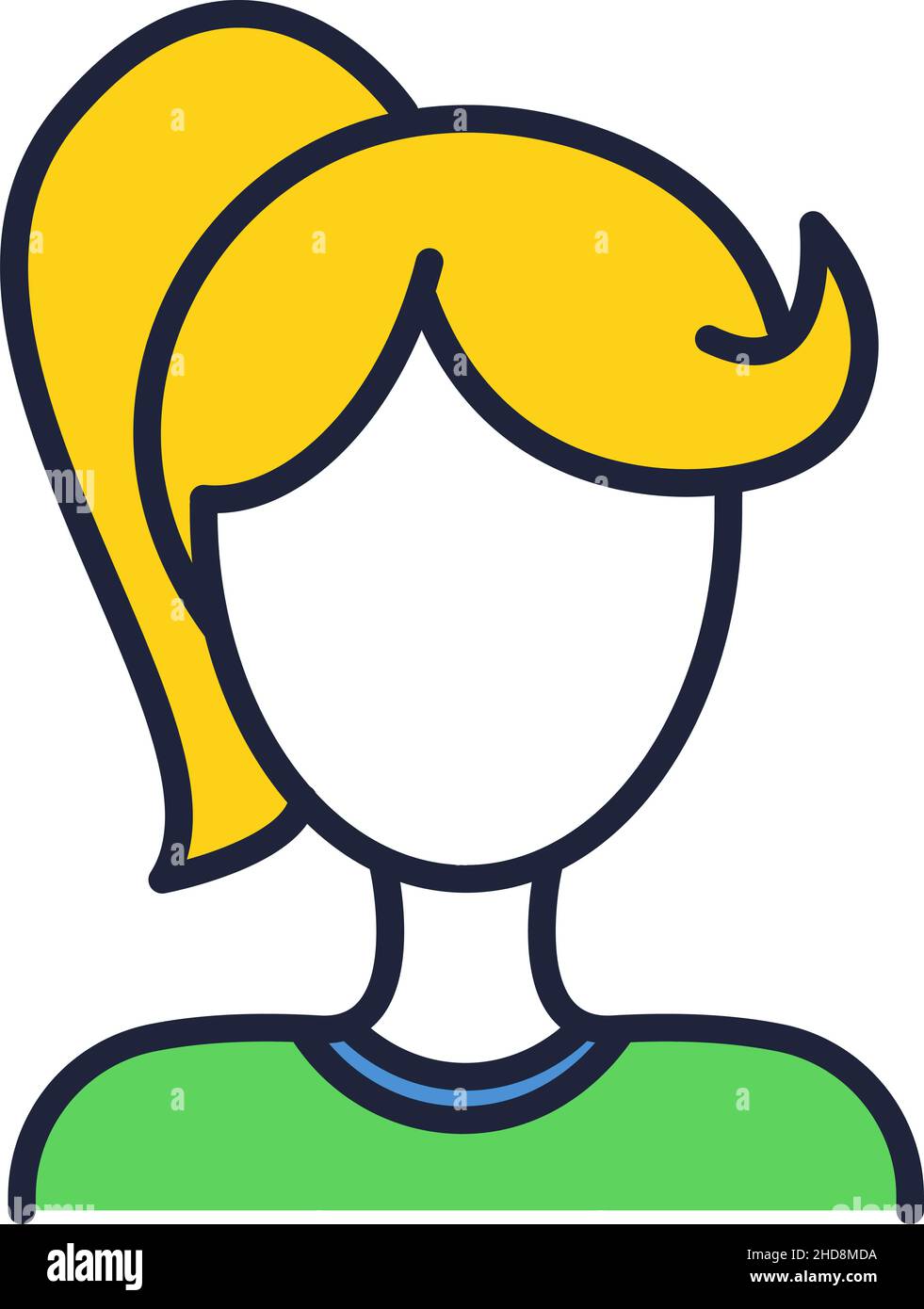 Girl sports tv news anchor vector icon on white Stock Vector Image ...