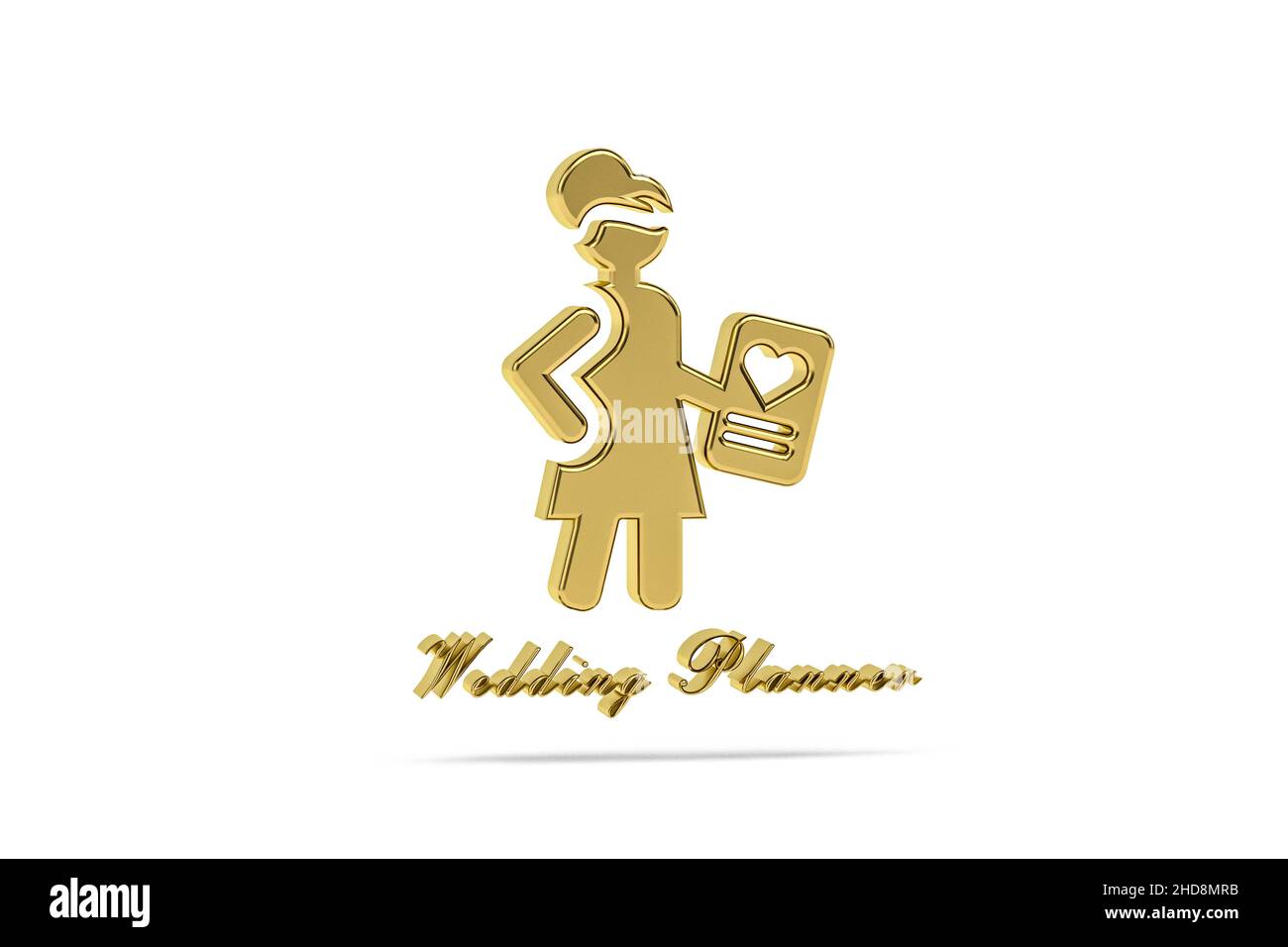 Golden 3d wedding planner hi-res stock photography and images - Alamy