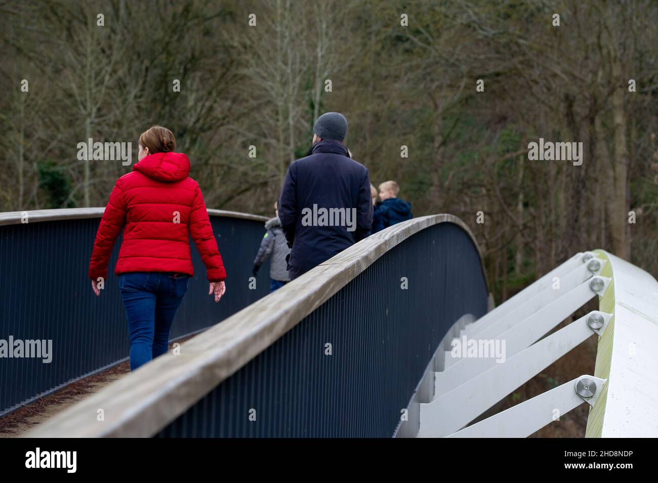 Taplow, Buckinghamshire, UK. 3rd January, 2022. People were out ...