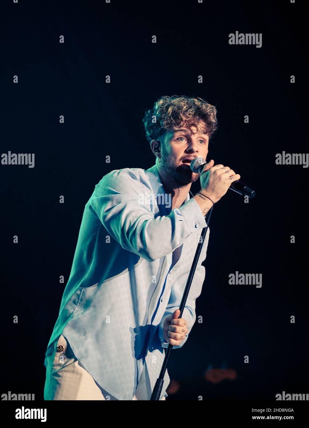 Tom Grennan performs at the Hits Radio Live event, Liverpool Stock ...