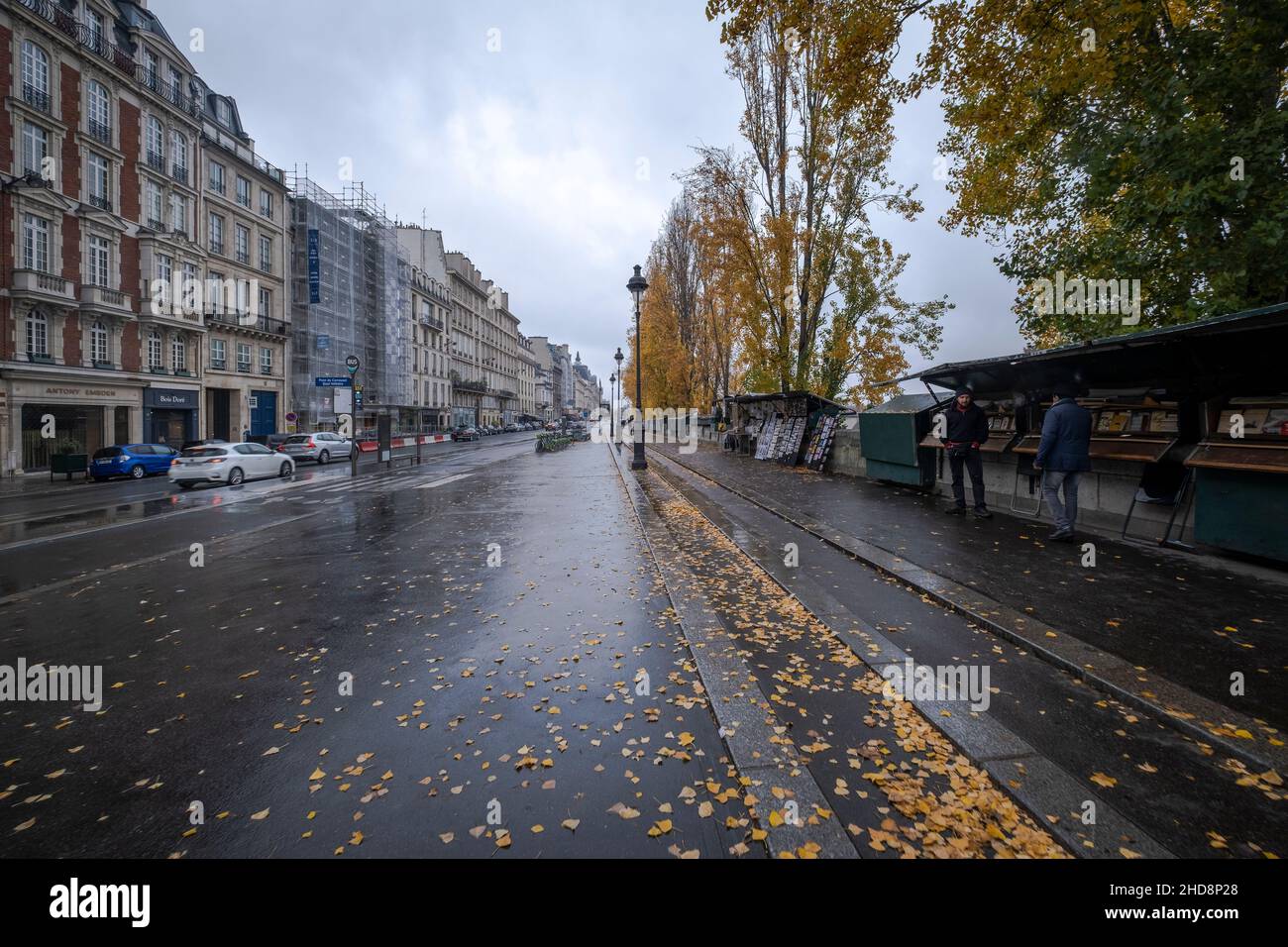 Street scene at the streets fo Paris and people walking around. Paris ...