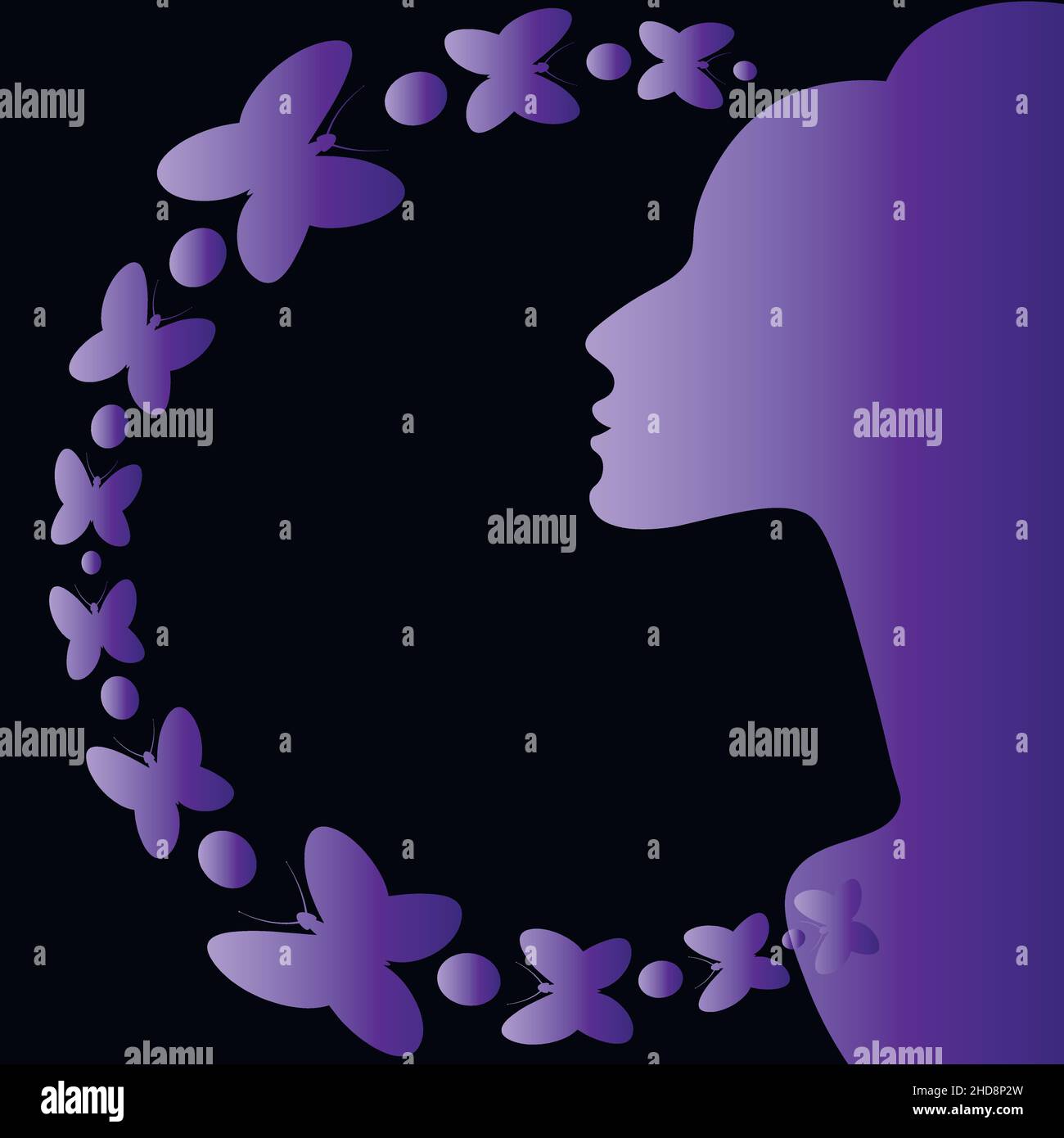 Illustration on a square background on the theme of inspiration ...