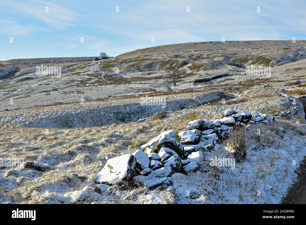 Haworth Moor in Winter Snow, Bronte Country, West Yorkshire Stock Photo ...