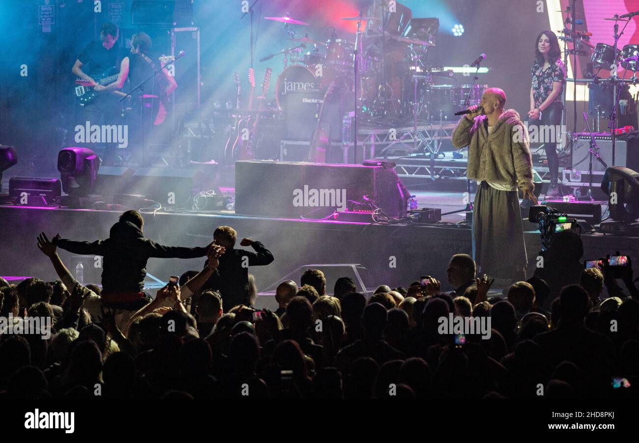James headline Highest point festival, Lancaster Stock Photo - Alamy