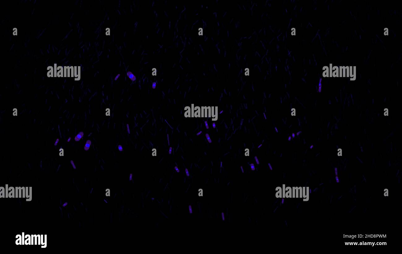 Beautiful magic sparks of blue color rising up in the air. Abstract ...