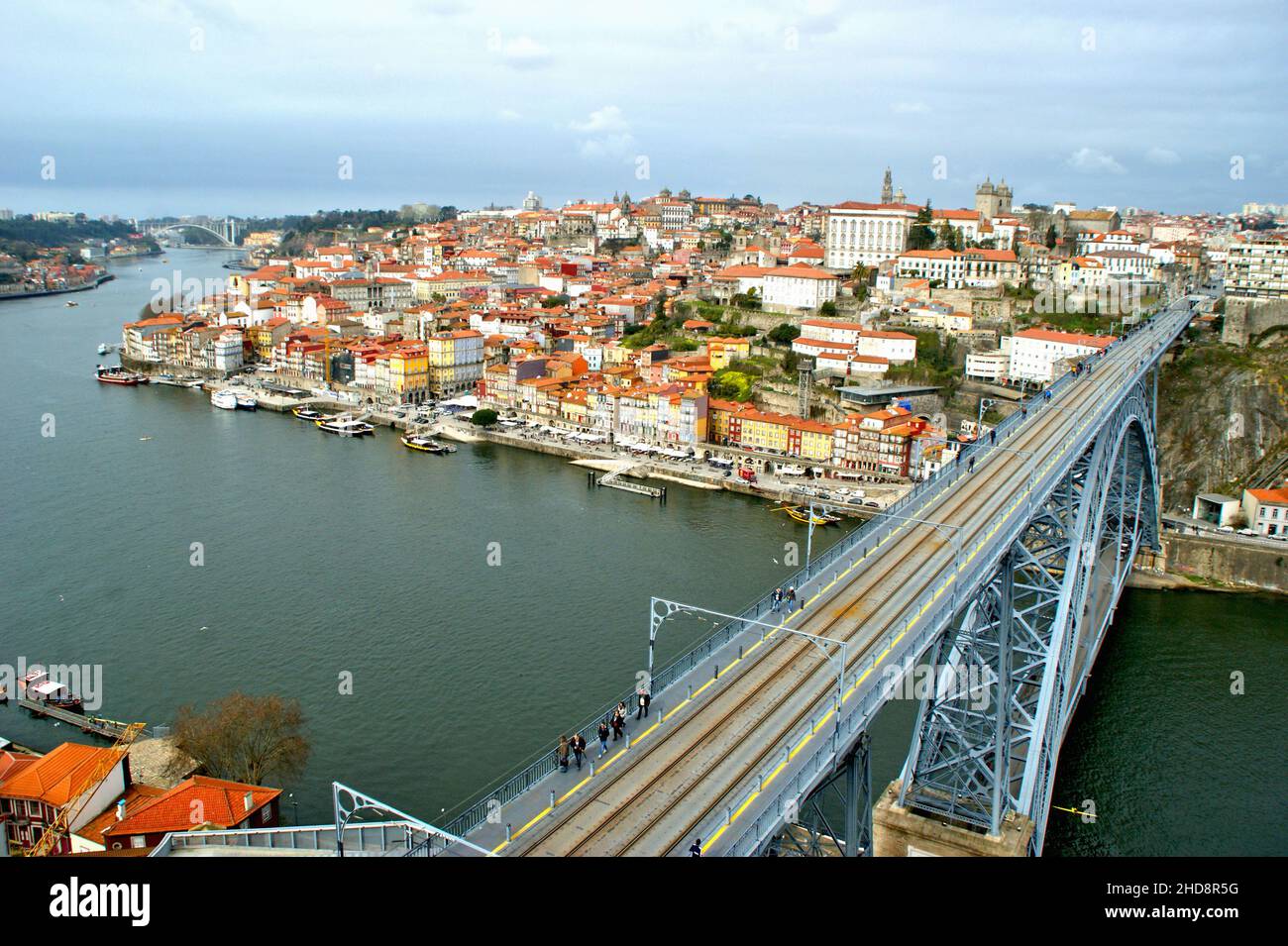 The history of the old railway bridge in portugal hi-res stock ...