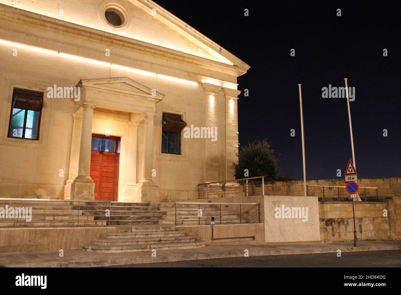 former stock exchange building in valletta in malta Stock Photo - Alamy