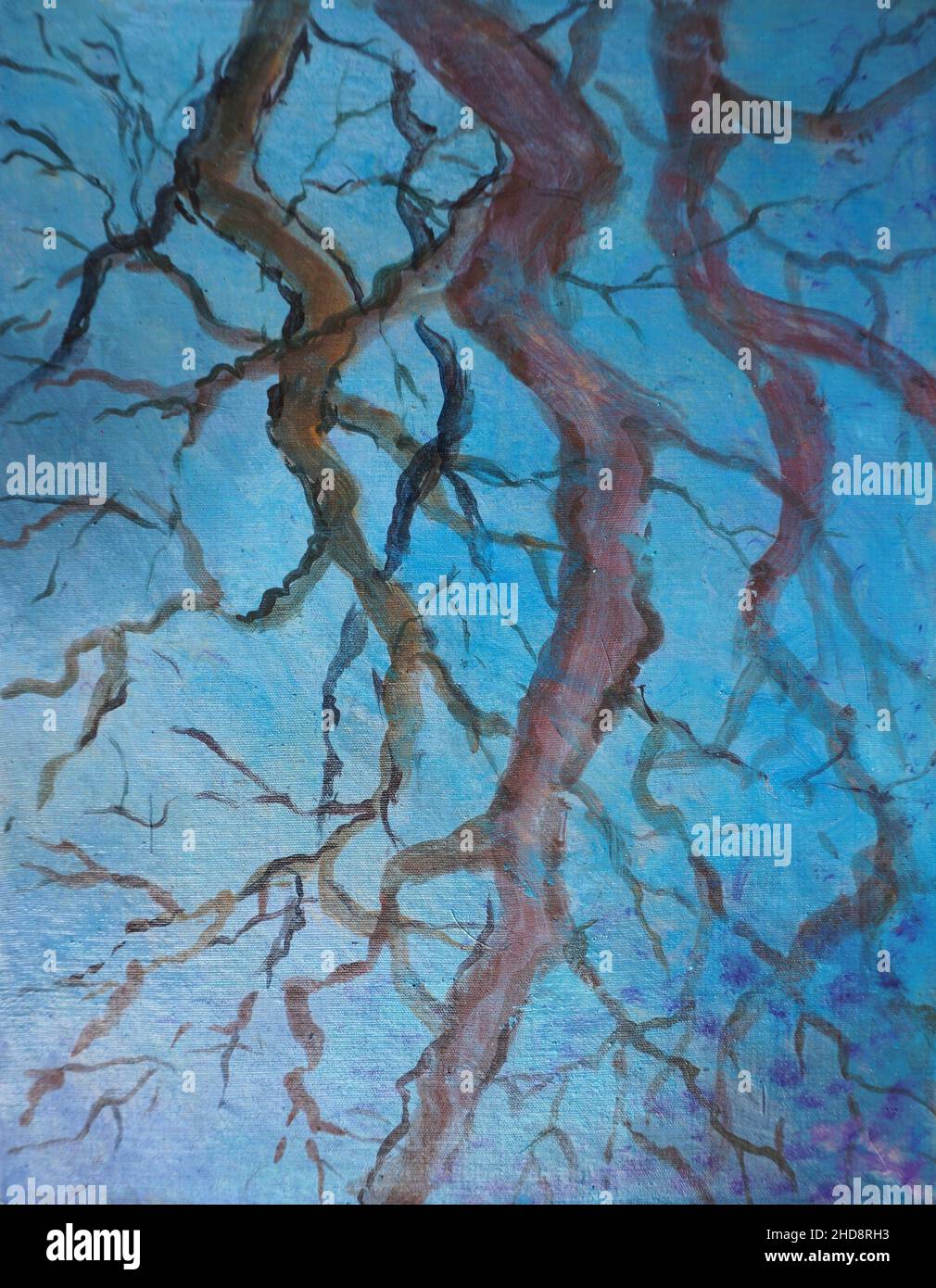 brush stroke , painting Abstract oil color Background tree Nature Stock ...