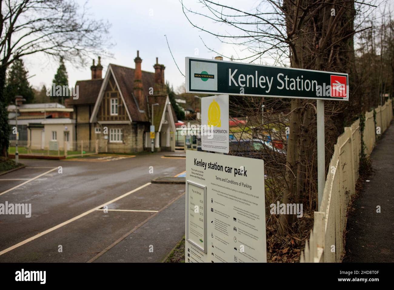 Kenley Station GV General View, Surrey Stock Photo - Alamy