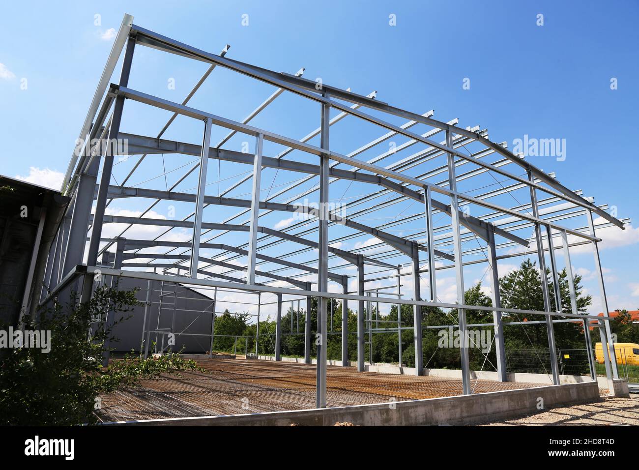 Commercial building, trade hall under construction Stock Photo - Alamy